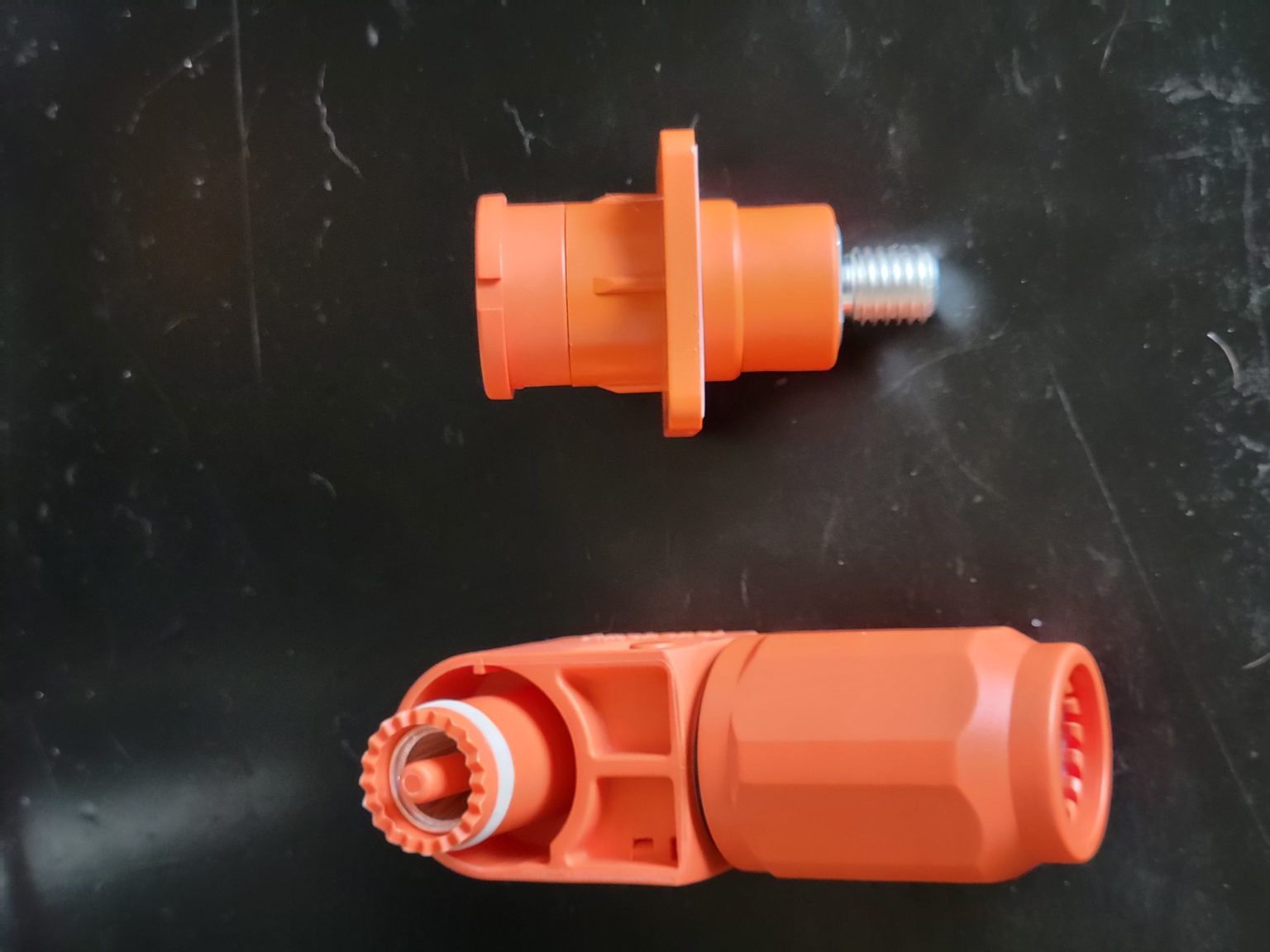 Amphenol 90 Degree Power Connectors – Orange - Flash Drive Motors